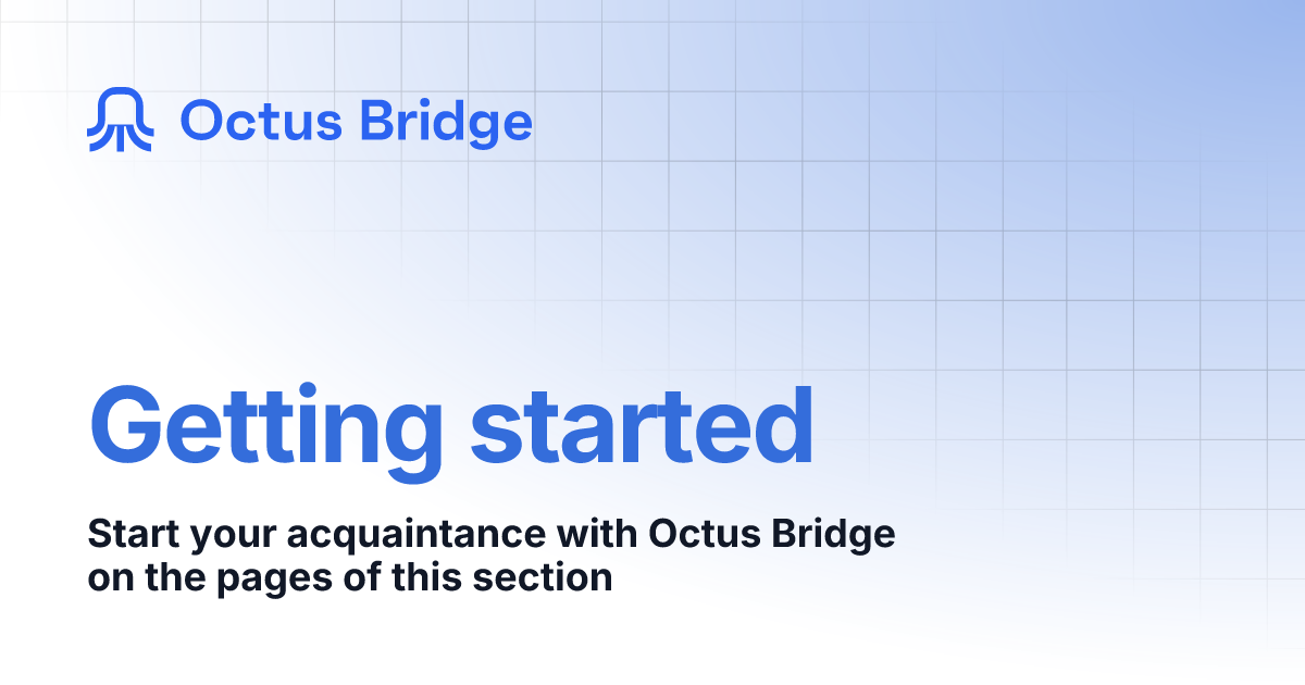 Getting started | Octus Bridge